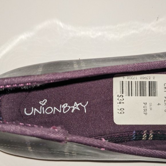 UNIONBAY | Shoes | Union Bay Nwot Crystal Plaid Ballet Flats Big Kids ...